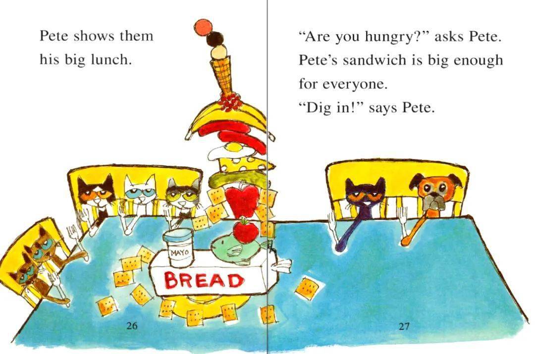 【有声绘本故事】《Pete The Cat Pete's Big Lunch》皮特的丰盛午餐_is