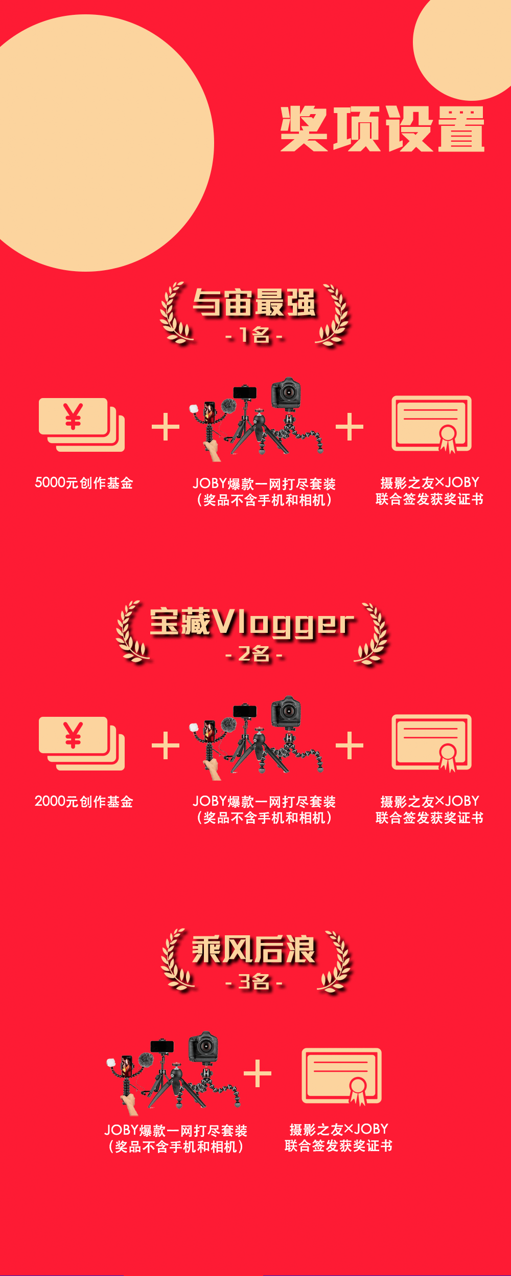 Joby Vlog挑战赛 万元大奖等你拿！