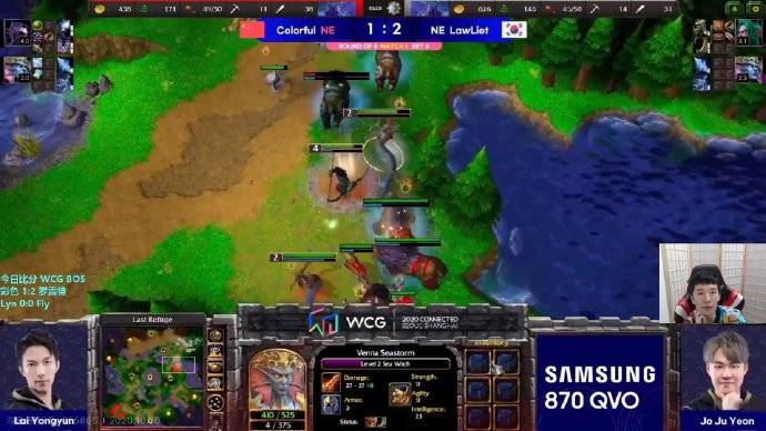 WCG2020八强赛首日：彩色力擒萝莉 飞飞智取Lyn神_Fly