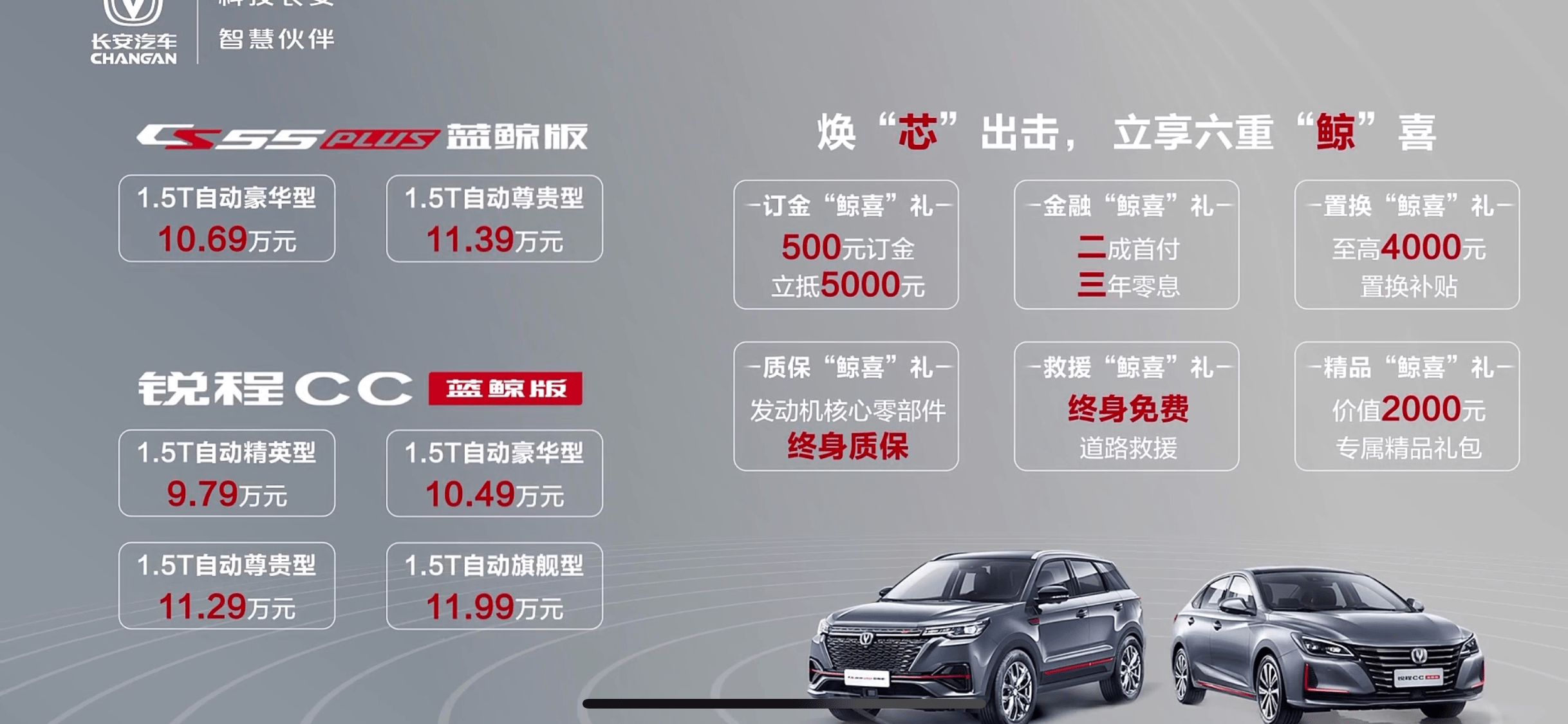 长安汽车“蓝鲸双雄”上市，搭载蓝鲸NE1.5T动力-搜狐大视野-搜狐新闻
