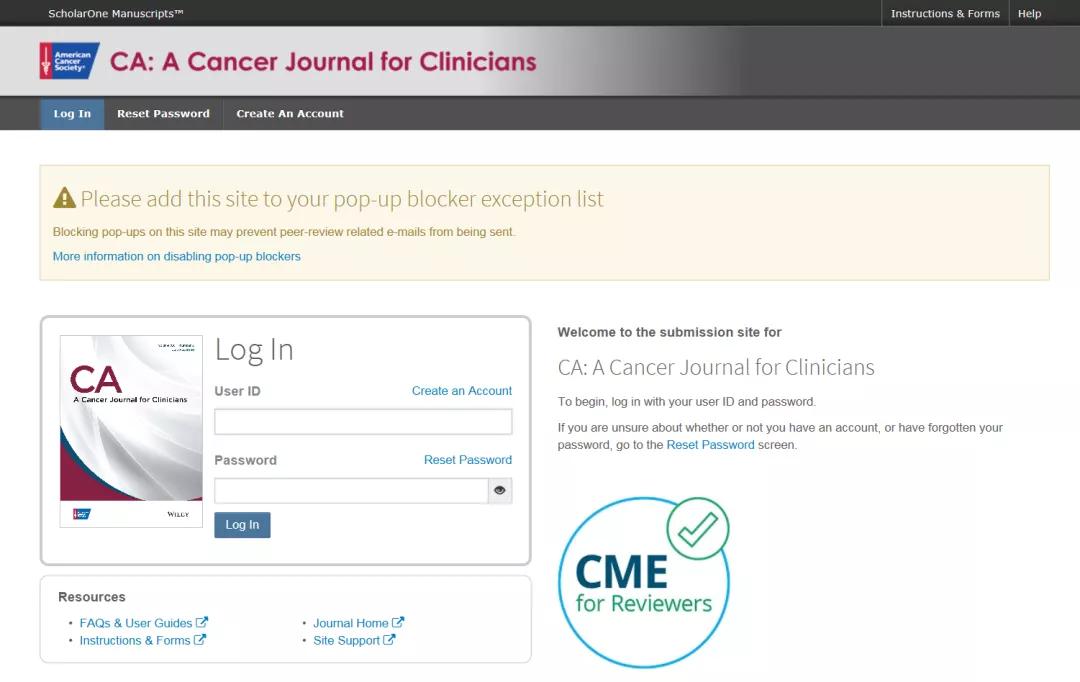 世界上影响因子最高的期刊《CA-CANCER J CLIN》_科研