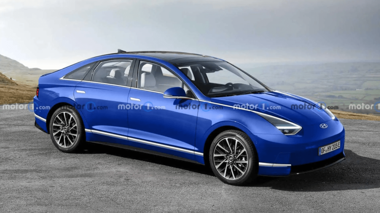 续航550公里，IONIQ 6渲染图曝光，2022年亮相-搜狐大视野-搜狐新闻