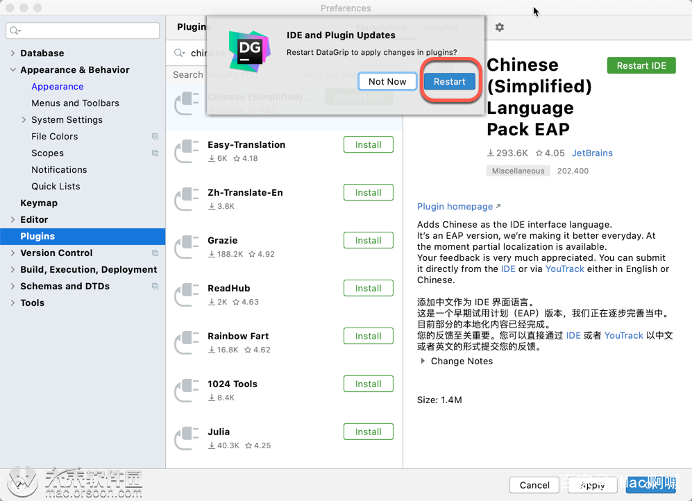 datagrip安装教程 DataGrip 2021 mac中文设置 支持联网_软件