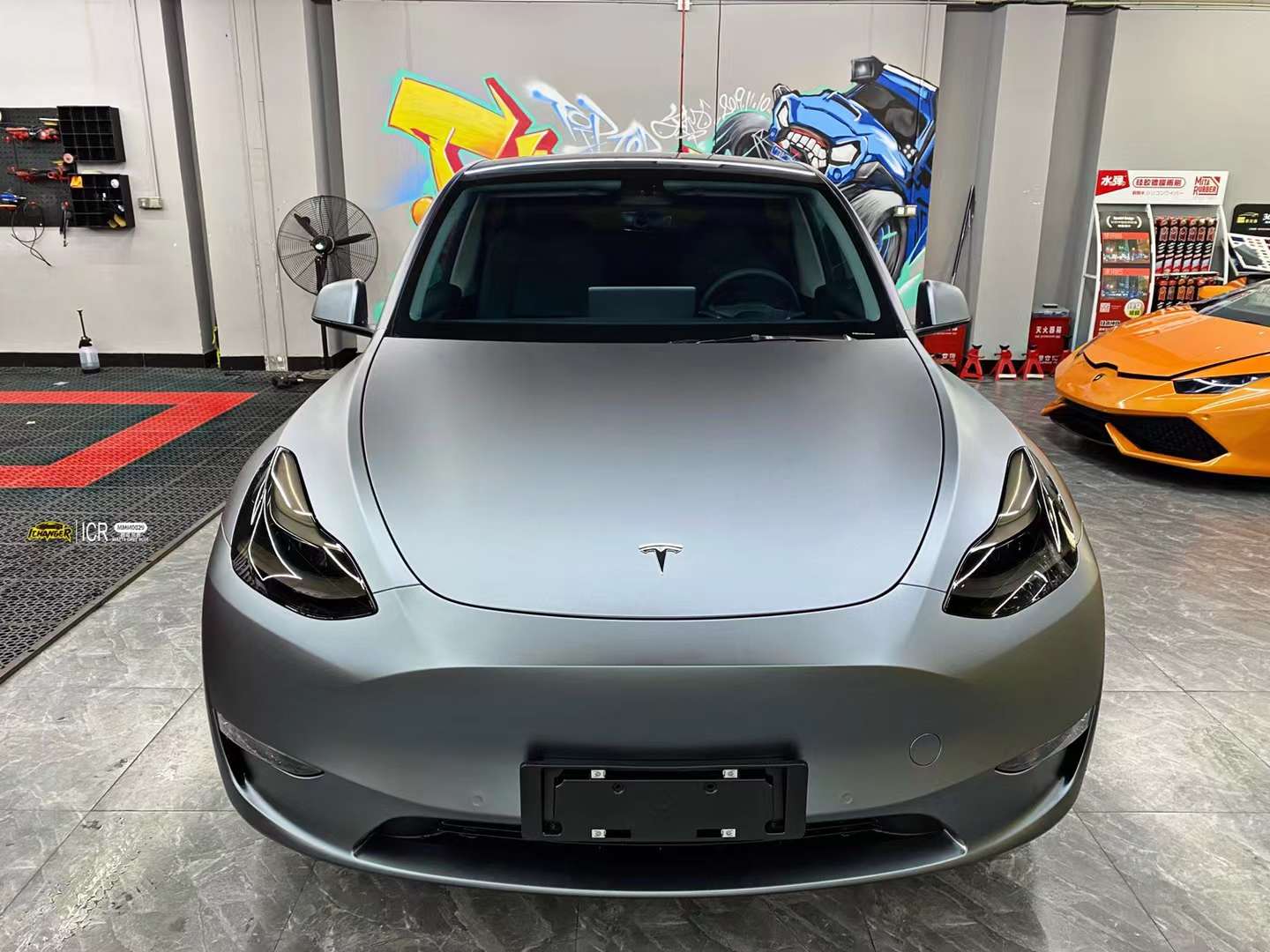 特斯拉model Y车身贴膜Ichanger（ICR）改变者改色膜超亚灰蓝_搜狐汽车_搜狐网