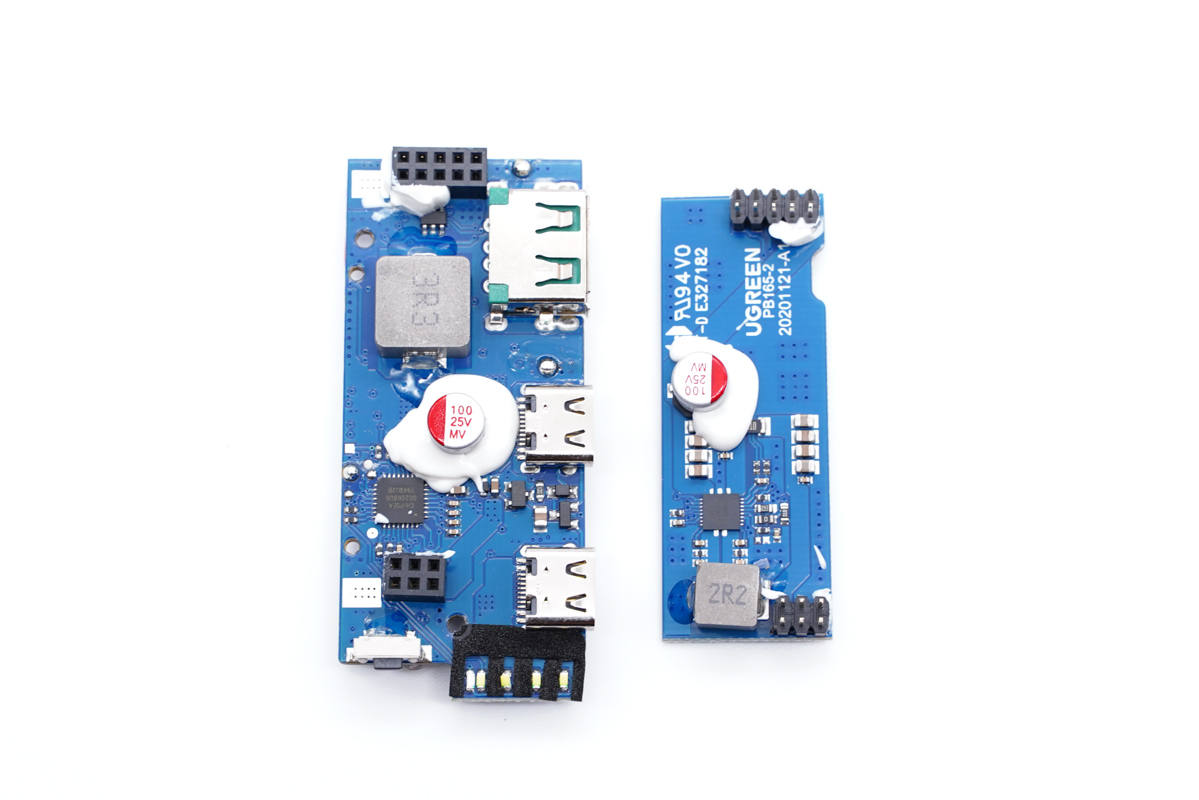 采用南芯SC8905升降压方案，绿联20000mAh 45W快充移动电源拆解_保护