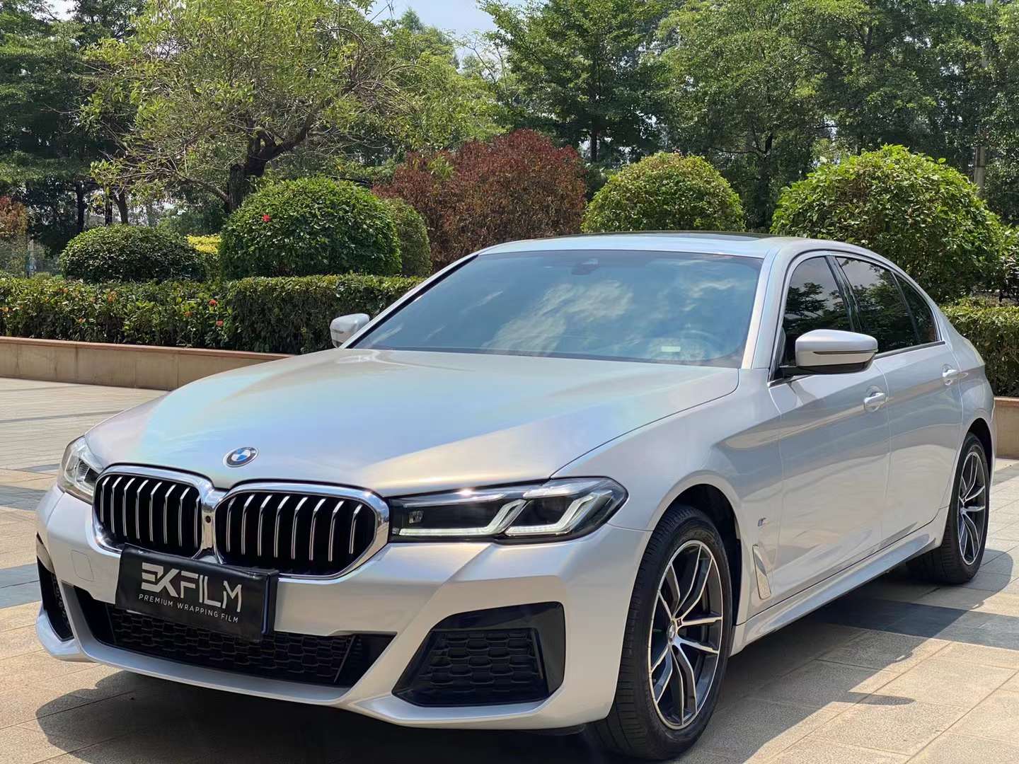 宝马5系贴膜EKFILM-EK改色膜钻石镭射白_搜狐汽车_搜狐网