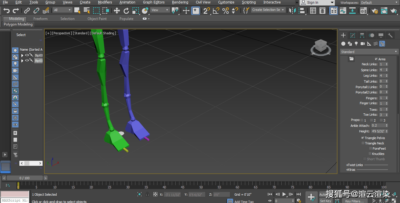 怎么使用3dsMax中的Biped制作骨骼动画，超全教程快来看看_角色_参数_选项