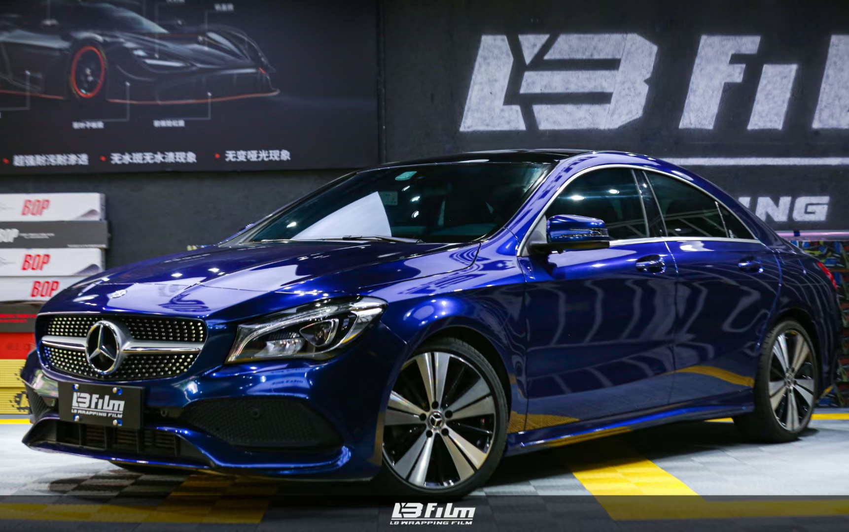 汲取了蓝莓的自然色彩，奔驰CLA200超亮金属篮莓改色膜-LBFILM_搜狐汽车_搜狐网