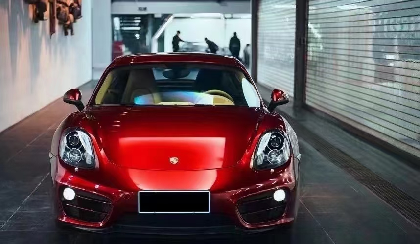 保时捷SKTO改色膜樱桃红_搜狐汽车_搜狐网