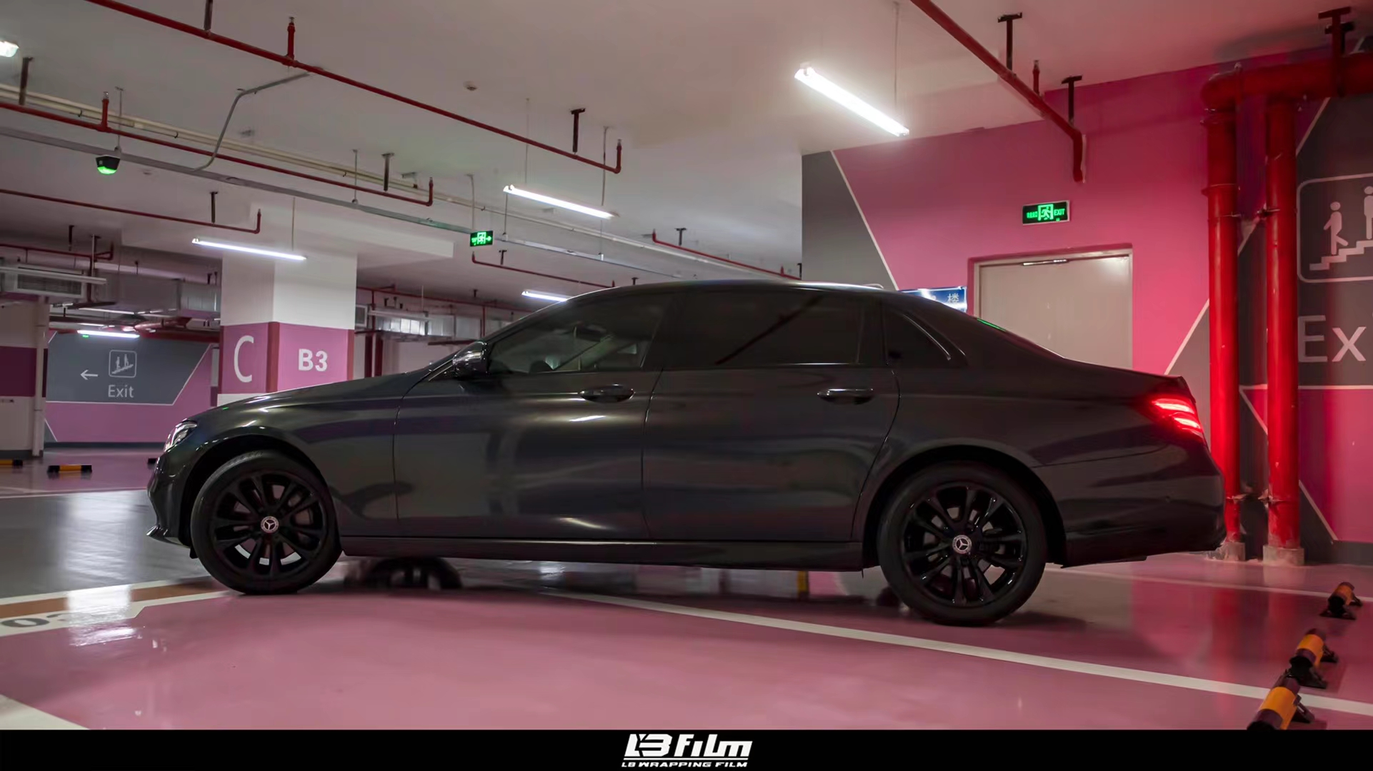 奔驰S450 -LBFILM改色膜镭射黑_搜狐汽车_搜狐网