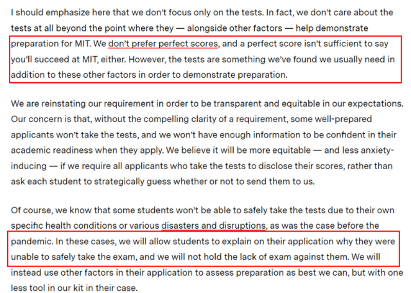 【维易国际教育】干货 | 2022级起，MIT恢复新生入学SAT、ACT成绩要求！_搜狐网