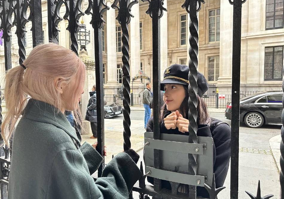 Lisa和Rose街头撒欢奔跑 隔栅栏深情对望搞怪可爱-搜狐大视野-搜狐新闻