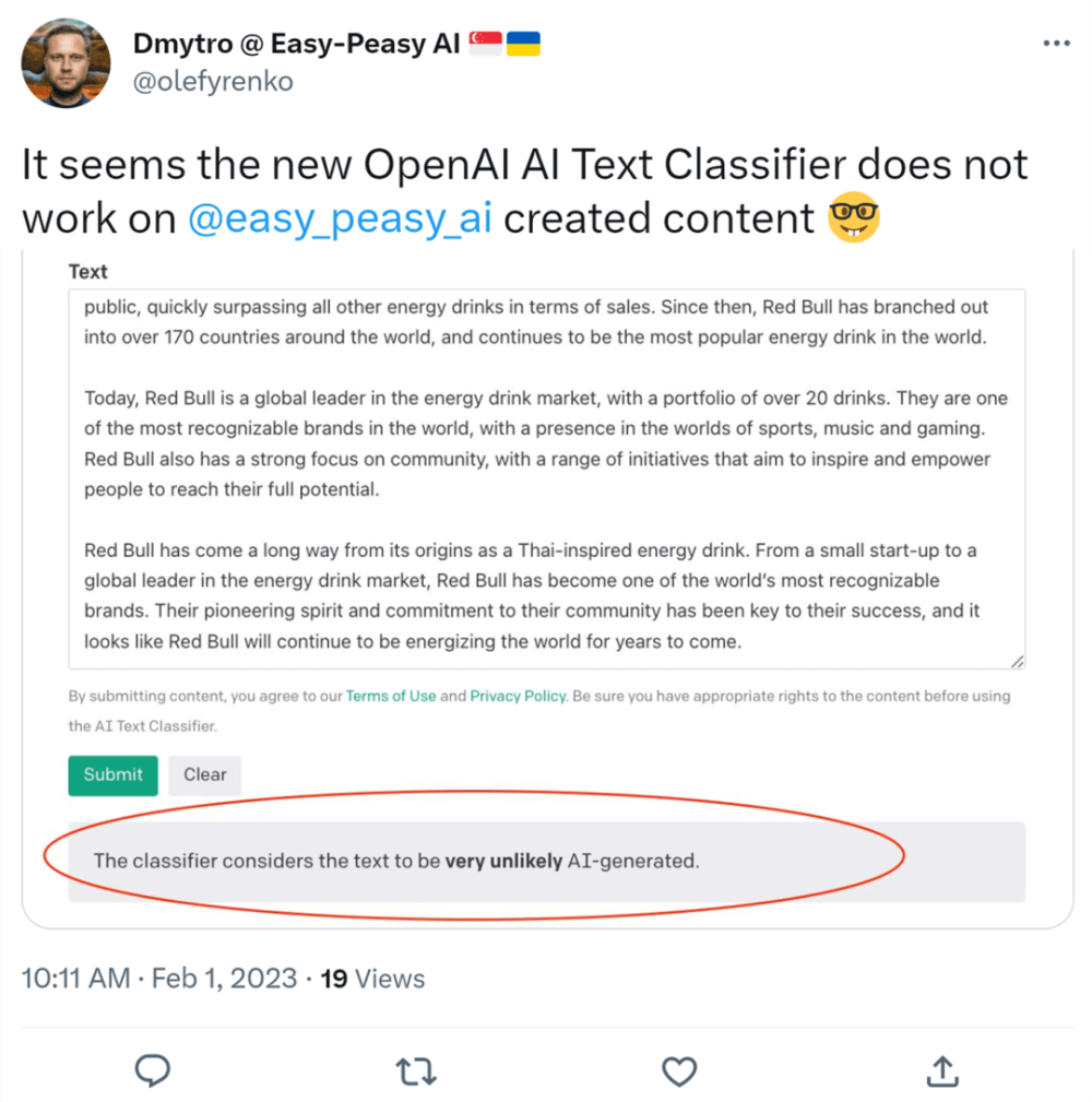 OpenAI官方推出AI生成内容识别器，成功率26％，不如论文查重工具_文本_ChatGPT