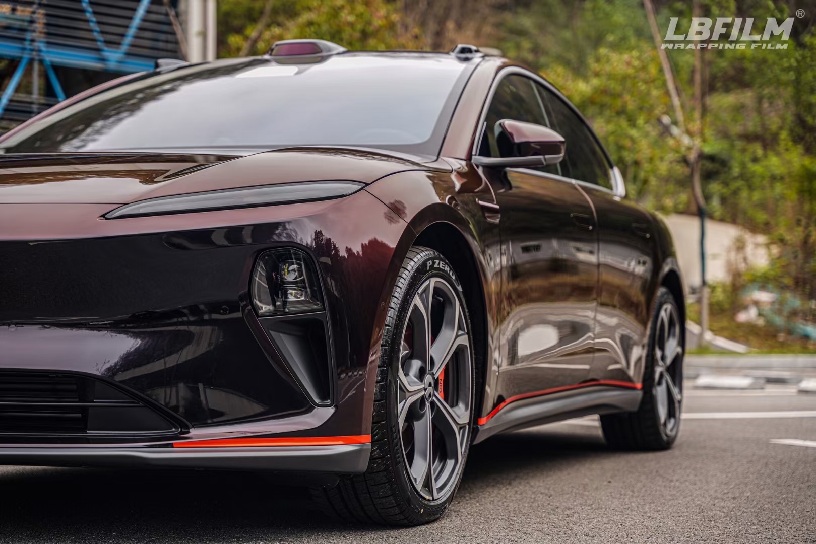 蔚来ET5-LB改色膜黑魅红，霸气、性感_搜狐汽车_搜狐网