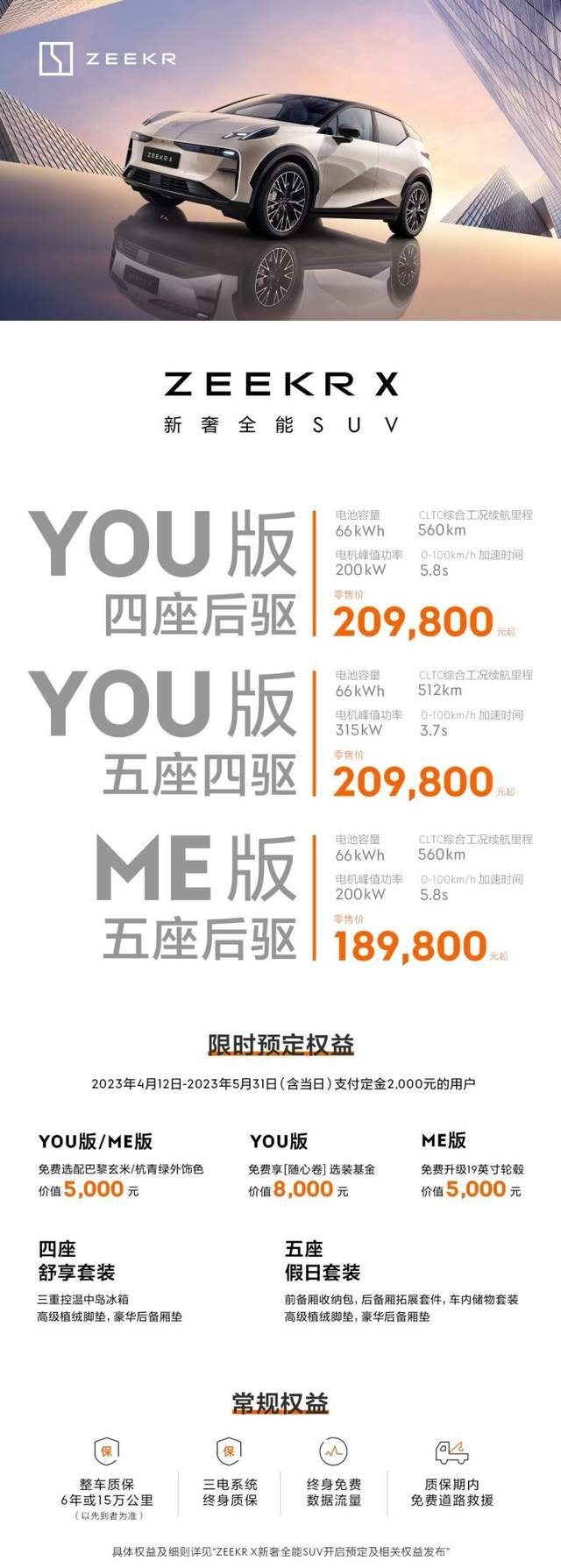 售价18.98万元起，紧凑级豪华SUV极氪X 正式上市_搜狐汽车_搜狐网