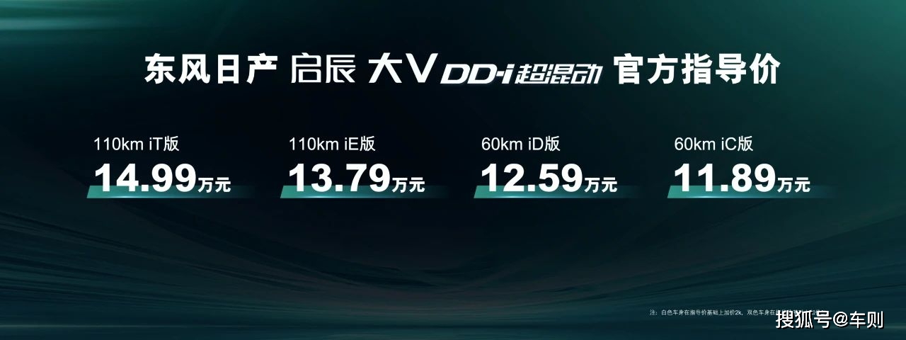13万级插混家用SUV，东风日产首款插混车，启辰大V DD-i超混动上市_搜狐汽车_搜狐网