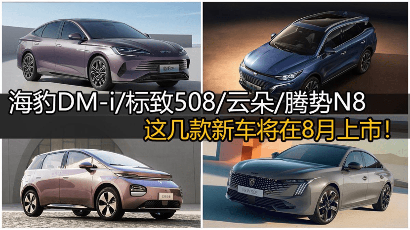 海豹DM-i/标致508/云朵/腾势N8，这几款新车将在8月上市！_搜狐汽车_搜狐网