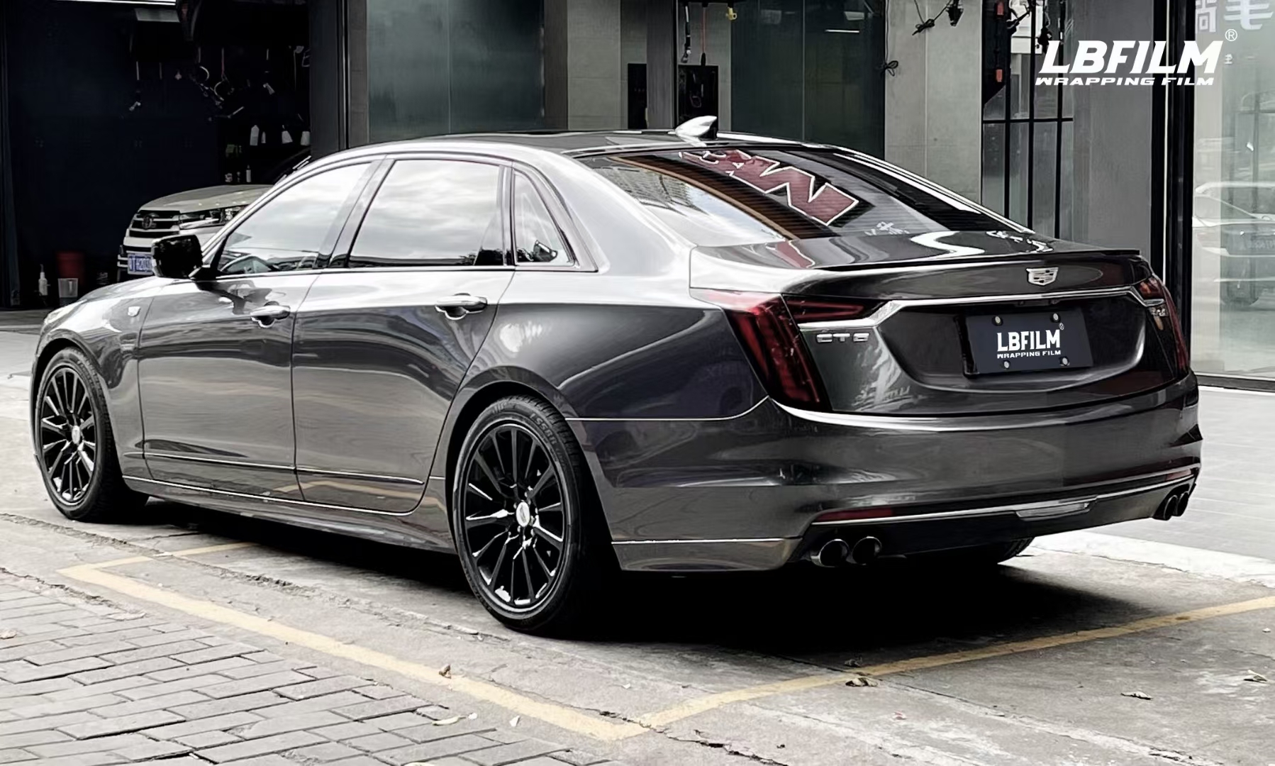 凯迪拉克CT6-LB改色膜液态金属乌木兰灰， 充满金属感_搜狐汽车_搜狐网