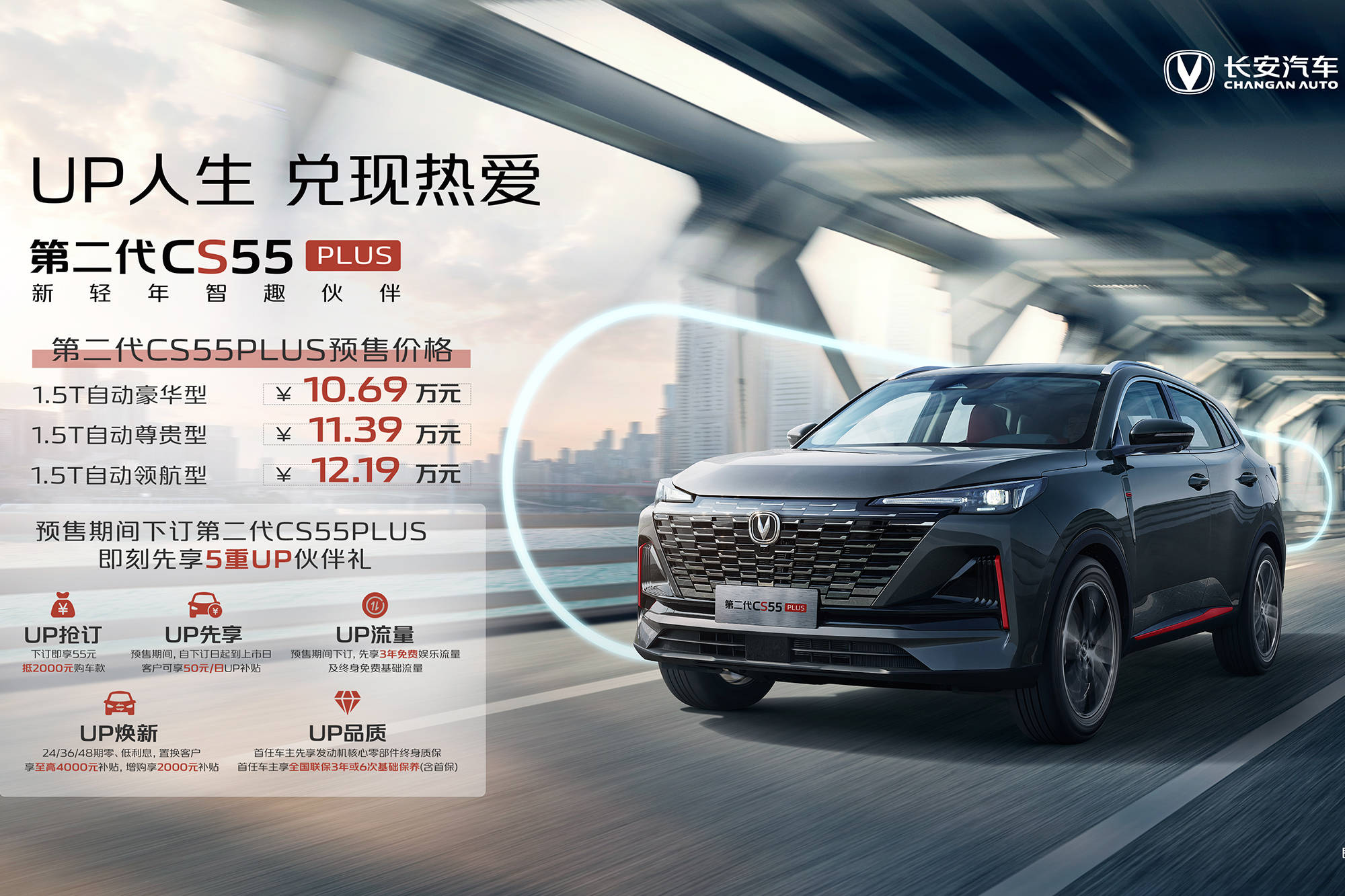 长安第二代CS55PLUS开启预售 价格10.69万起_搜狐汽车_搜狐网