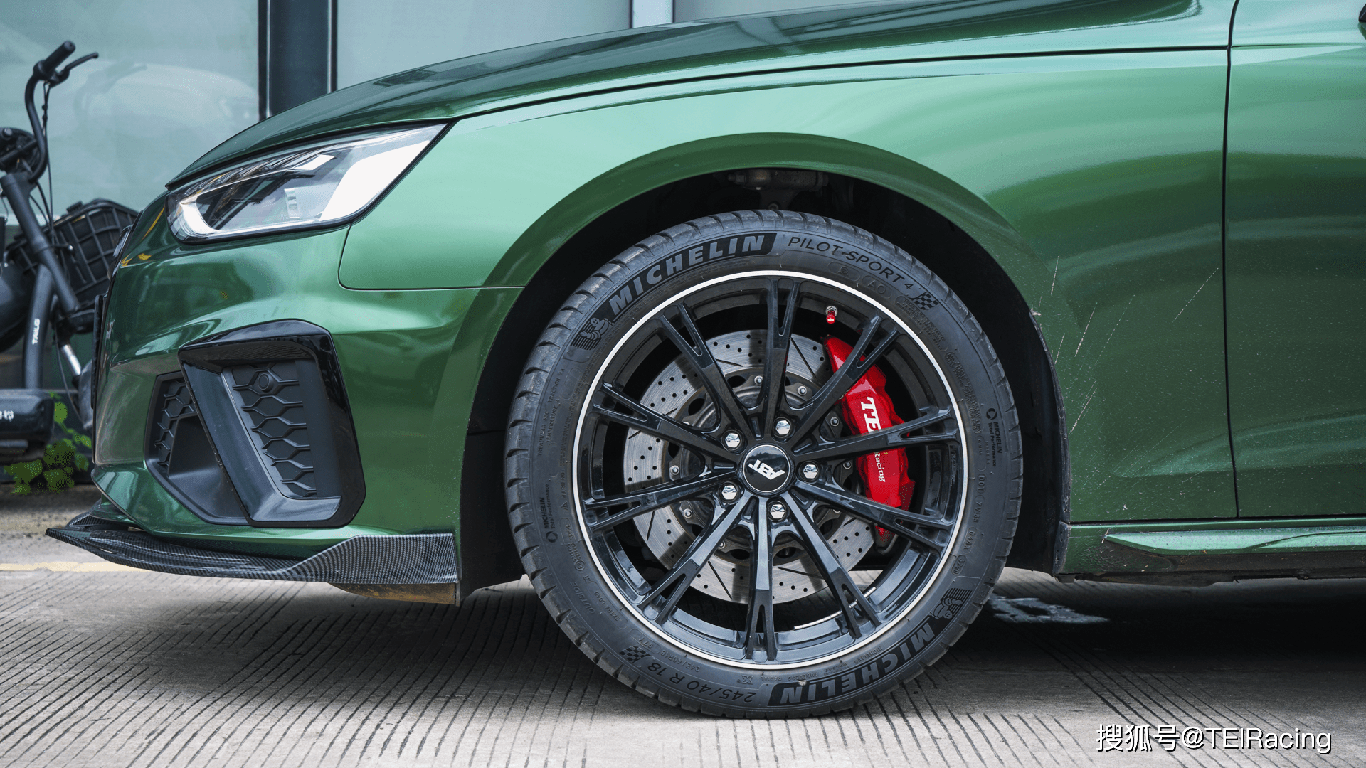 【案例鉴赏】奥迪A4L改装TEI Racing刹车套，前P40NS后P4-Explore机电一体卡钳_搜狐汽车_搜狐网