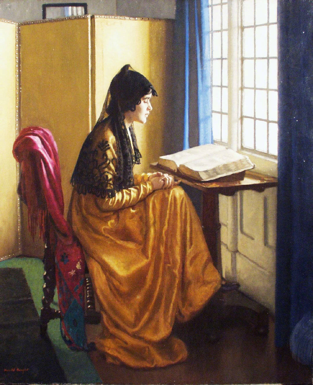 英国肖像艺术家 Harold Knight 窗边的女孩-搜狐大视野-搜狐新闻