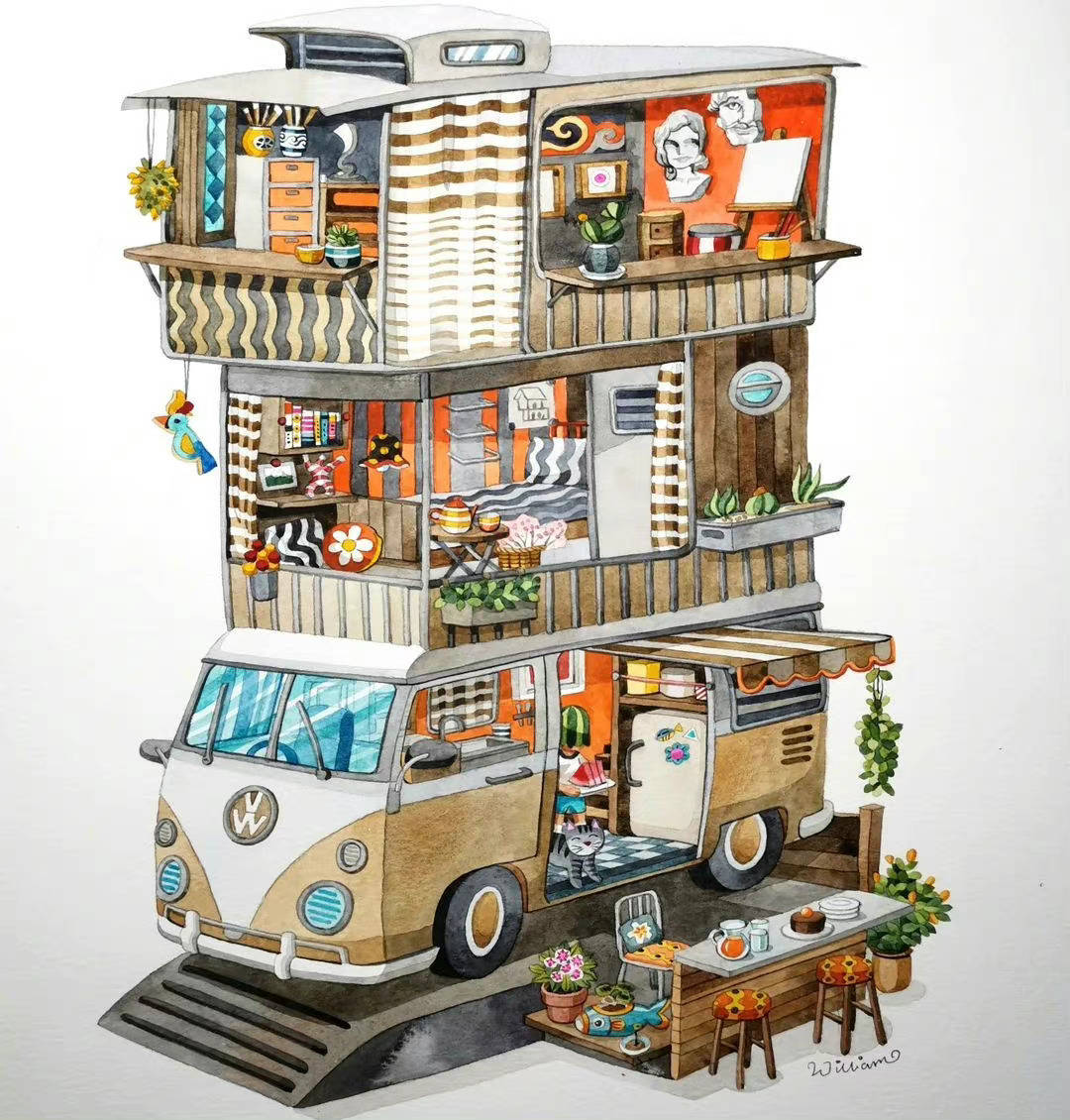一间小木屋画师William Sim作品欣赏-搜狐大视野-搜狐新闻