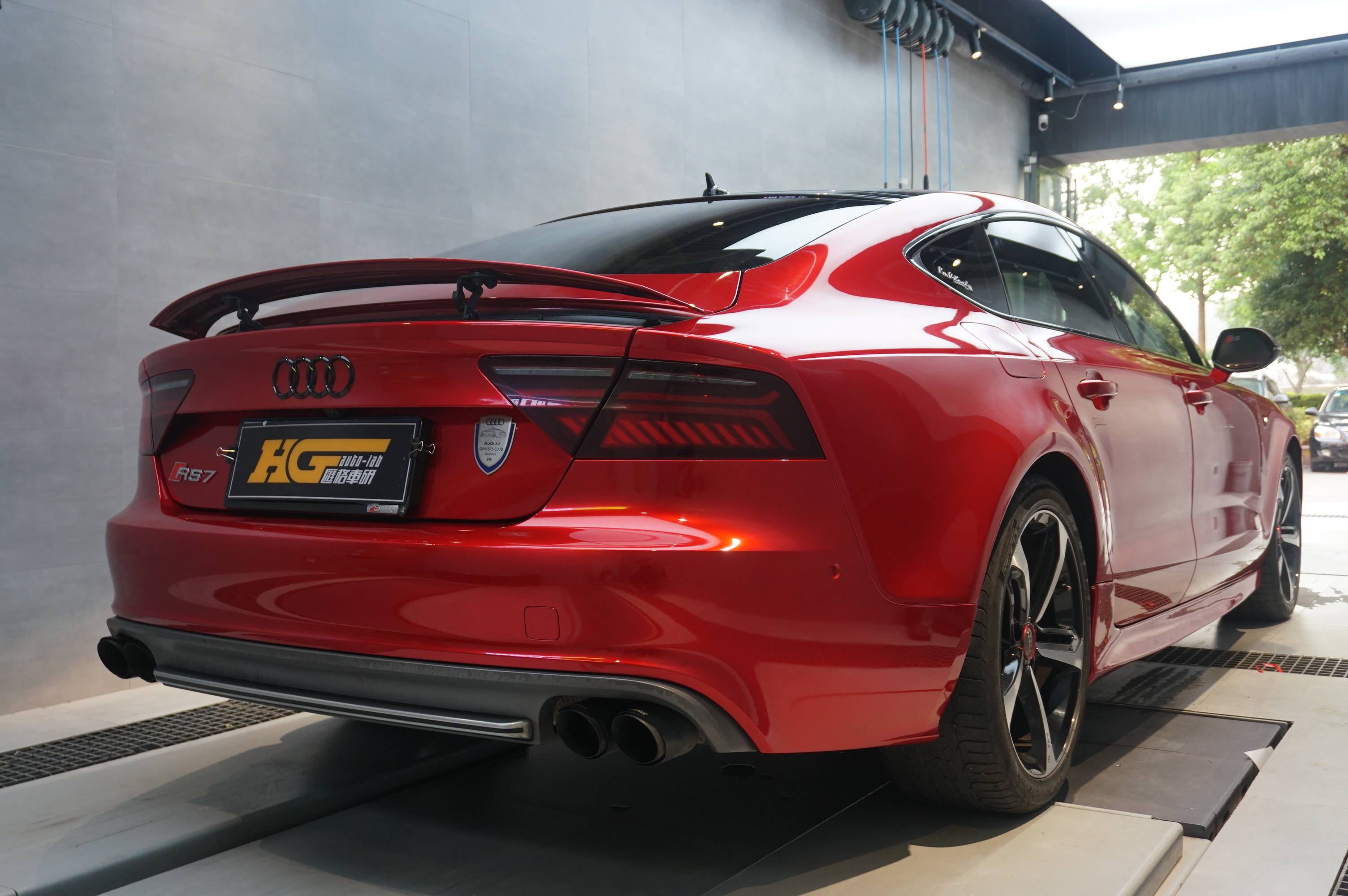 长沙汽车改色贴膜 奥迪RS7改色水晶烈焰红 长沙汇格车研_搜狐汽车_搜狐网