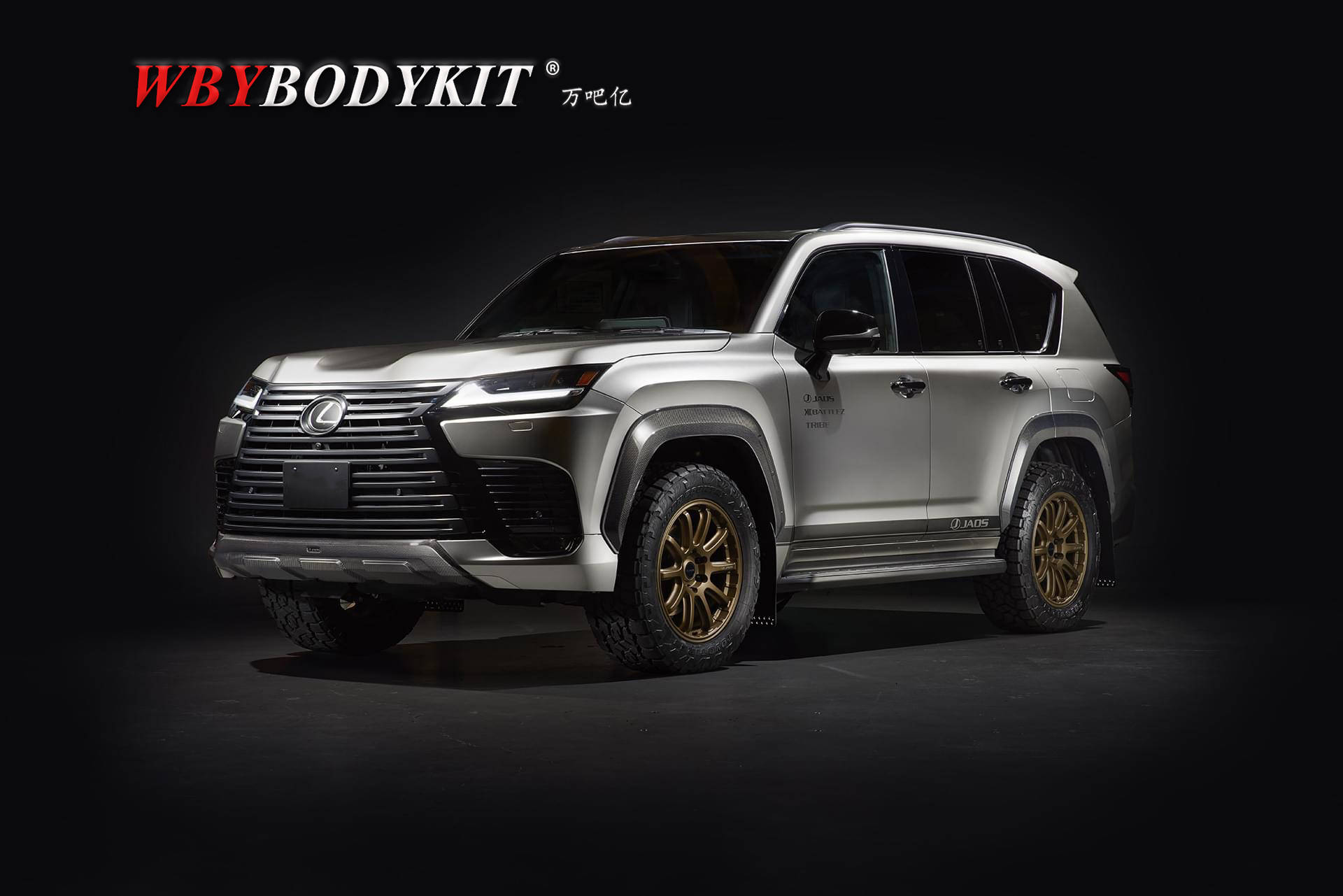 适用于2022款雷克萨斯LX600改装JAOS宽体小包围前唇后唇抛宽轮眉_搜狐汽车_搜狐网