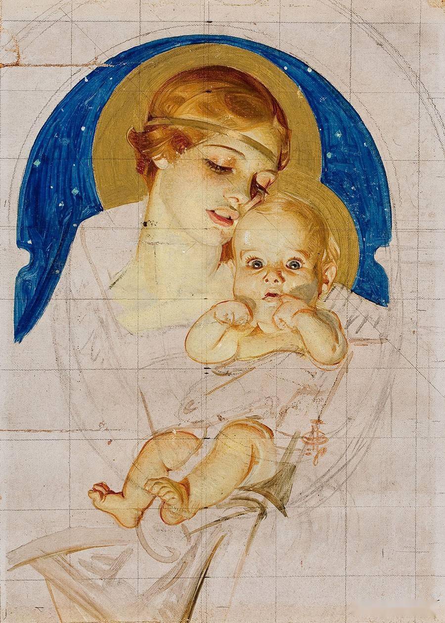美国画家，约瑟夫·克里斯蒂安，人物插画作品欣赏_举报