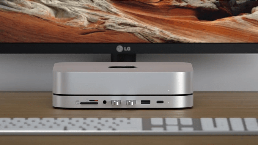 配件商 Satechi 为苹果 M1 Mac Mini 推出 USB-C 支架/Hub_mini