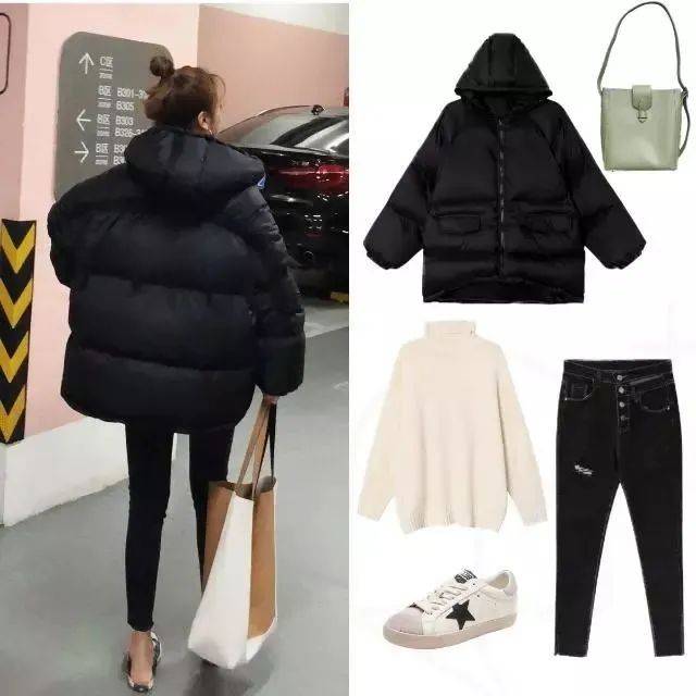 黑色羽绒服配这几双鞋子，好看时髦度飙升，真的巨美_穿着