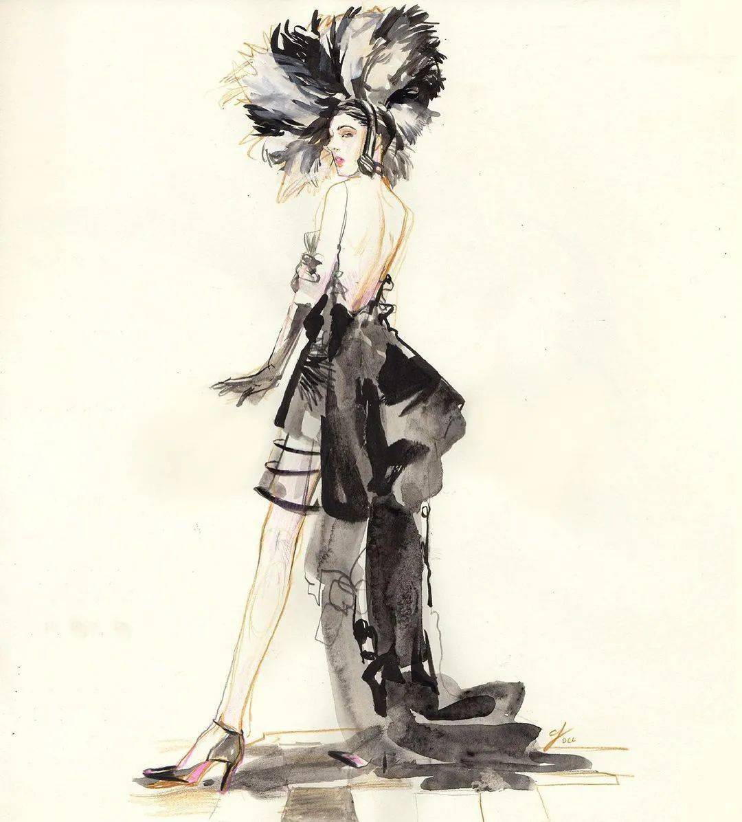 曾任圣马丁、UCA导师的Connie Lim如何绘制时装画？独树一帜的风格与多种材料交织打开了插画世界的大门_艺术_专业_工具