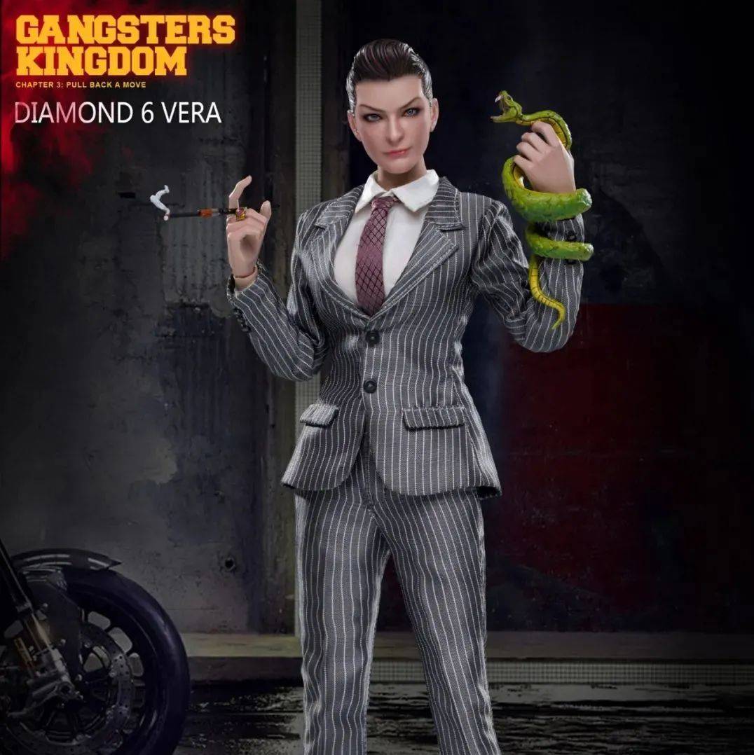 新品预定~ DAMTOYS 1/6 黑帮王国 方块6 VERA 维拉 GK025_安其罗_女人_帕莎