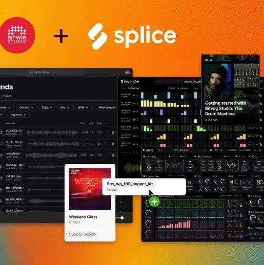 Bitwig「圈子」加入新成员：Splice 音乐制作内容平台_Studio_用户_计划