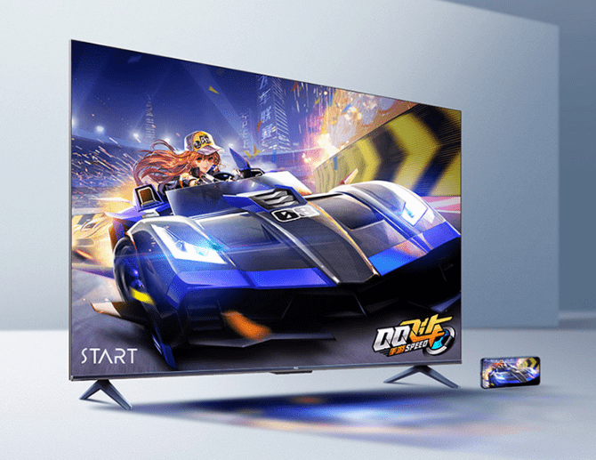 TCL电光蓝游戏电视V8E系列618热销中，高刷+高画质成游戏玩家的必备！_屏幕尺寸_显示器_搭载