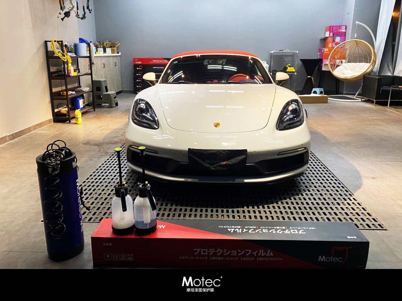 保时捷718装贴日本Motec Film摩坦隐形车衣_搜狐汽车_搜狐网