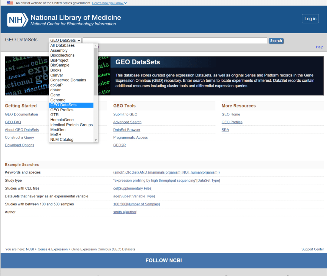 一看就懂的的GEO数据库入门教程_检索_Series_cancer