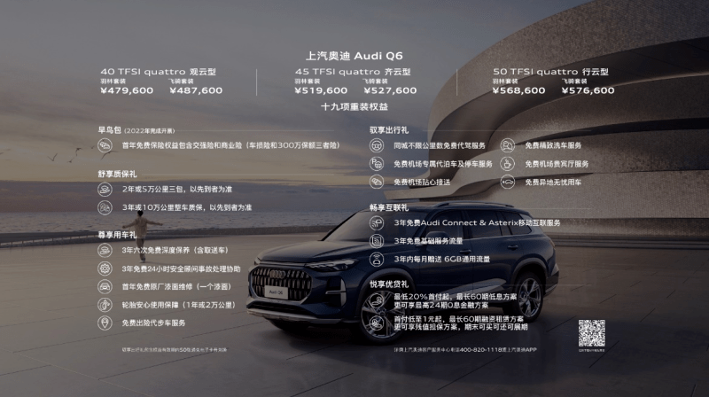 售45.96 – 63.06万元，上汽奥迪Q6正式公布预售价格_搜狐汽车_搜狐网