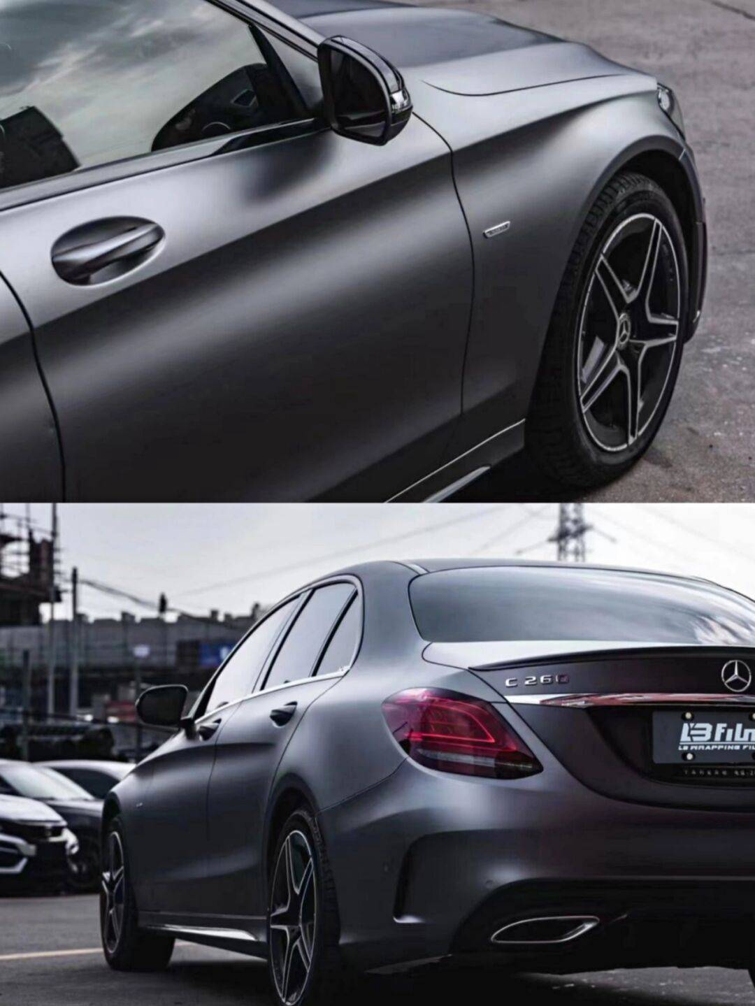 奔驰c260-LB改色膜山灰，优雅神秘之感_搜狐汽车_搜狐网