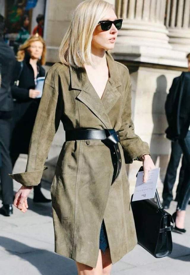 今年火了一件风衣，叫“麂皮风衣”！时尚高级，穿上气质都提升了 -6park.com