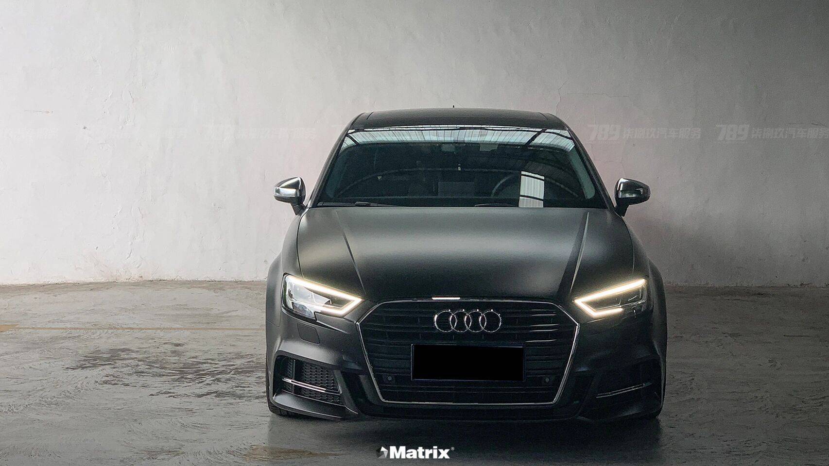 奥迪A3矩阵Matrix改色膜 陶瓷黑，有光泽黑色_搜狐汽车_搜狐网