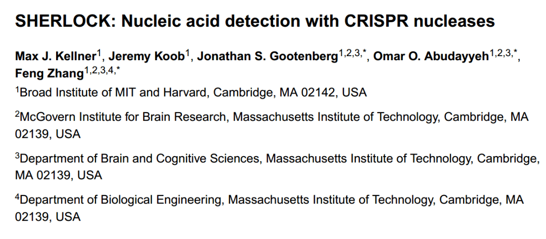 SHERLOCK，分子检测领域再获基础性技术授权_合成_核酸_公司