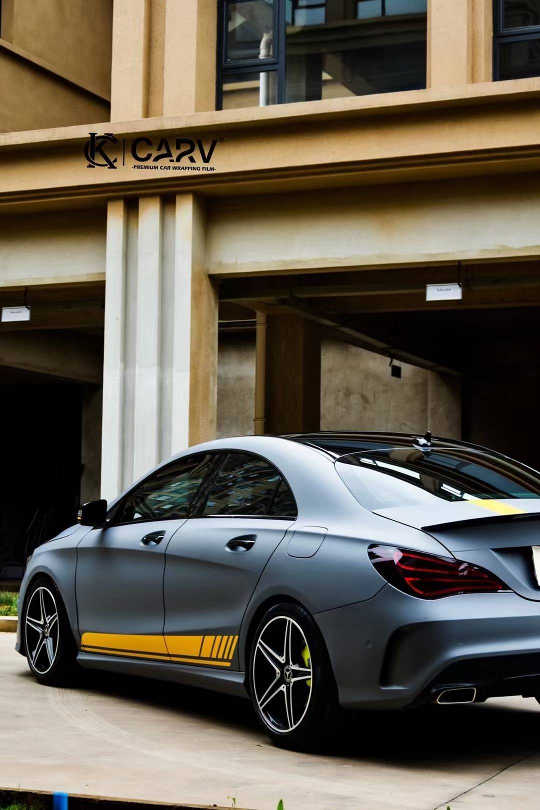 奔驰CLA200卡孚CARV改色膜消光纳多灰，越看越耐看_搜狐汽车_搜狐网