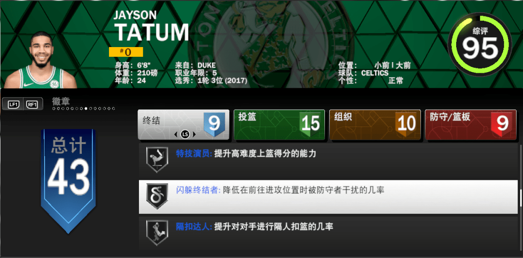 OL2 | 2K23球员徽章变化分析（更新至11.17）_能力_米切尔_塔图姆