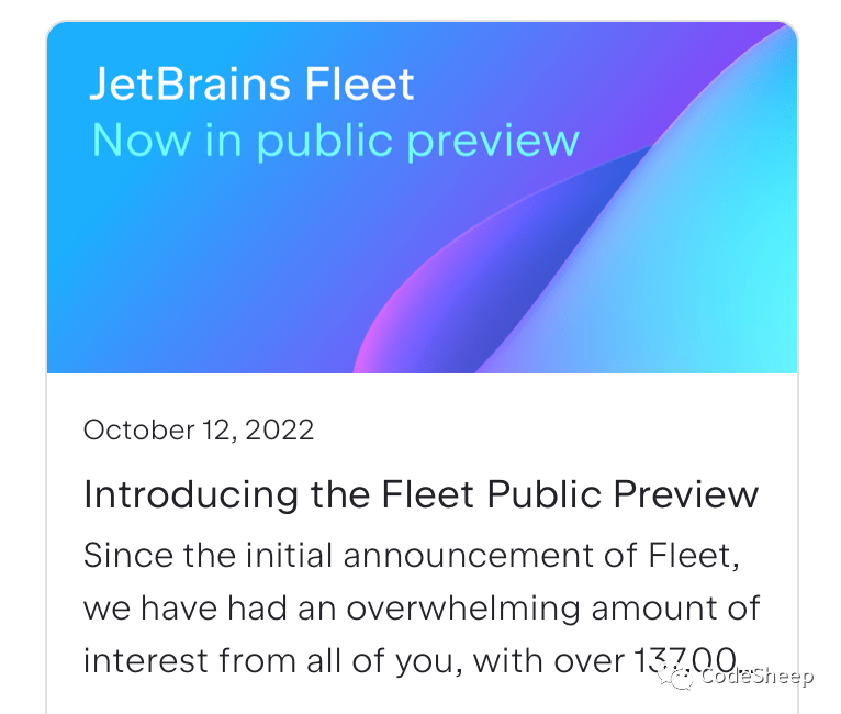 JetBrains再出手，这次要干翻VS Code了。。_Fleet_用户_的项目