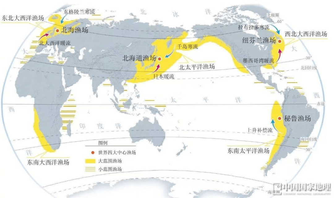 世界洋流分布图分析_暖流_寒流_影响