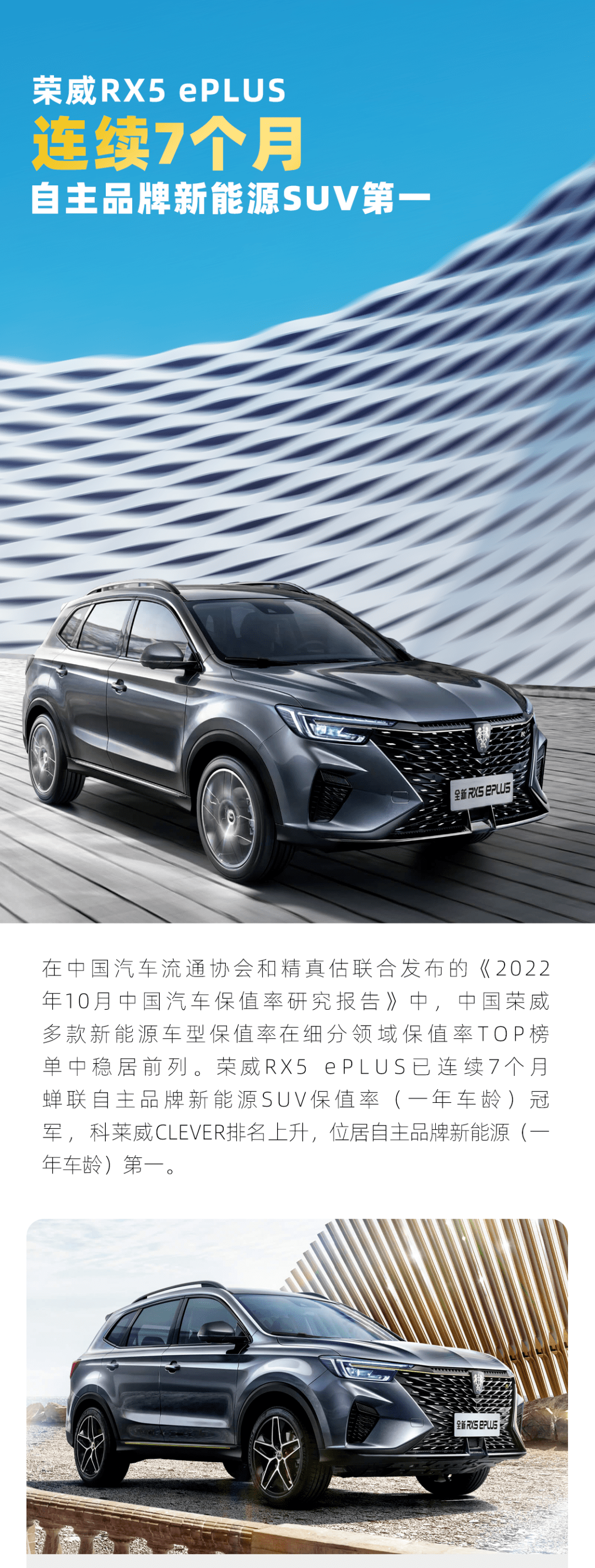 荣威RX5 ePLUS连续7个月蝉联自主品牌新能源SUV保值率榜首_搜狐汽车_搜狐网