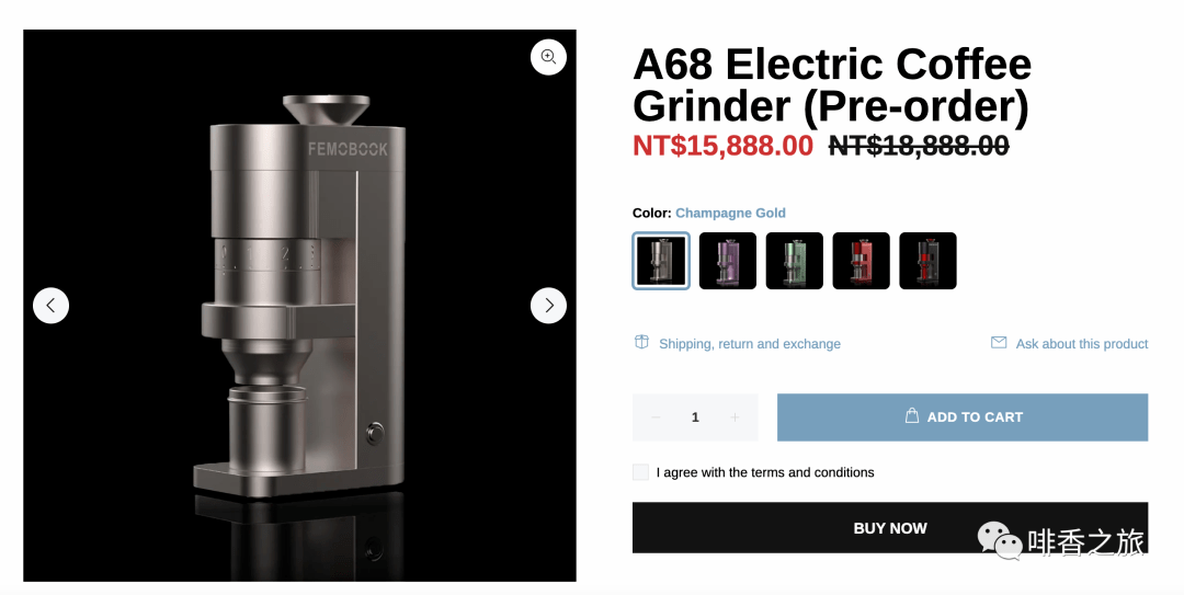 Femobook A68：比一张A4纸小的单剂量磨豆机_刀盘_调节_设备