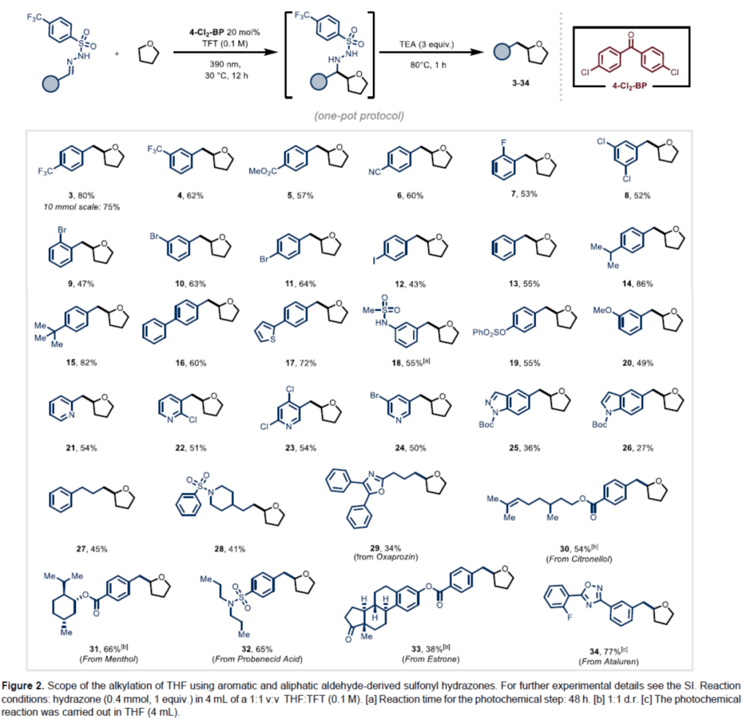 Angew：光催化C(sp3)-H键的烷基化反应_Figure_合成_策略