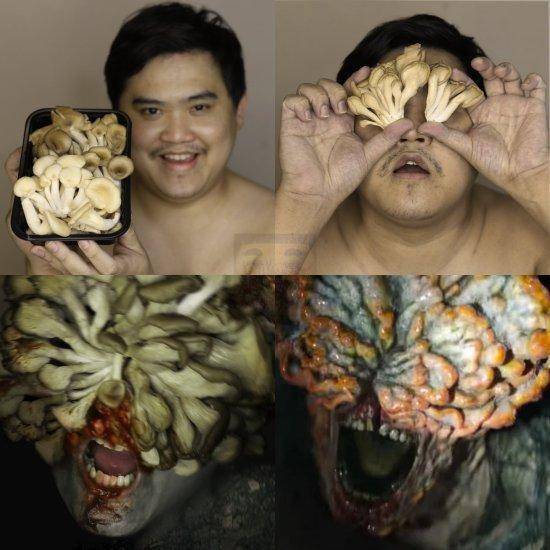 低成本小哥COS《最后生还者》循声者：真是蘑菇头！_作品_可真_怪物